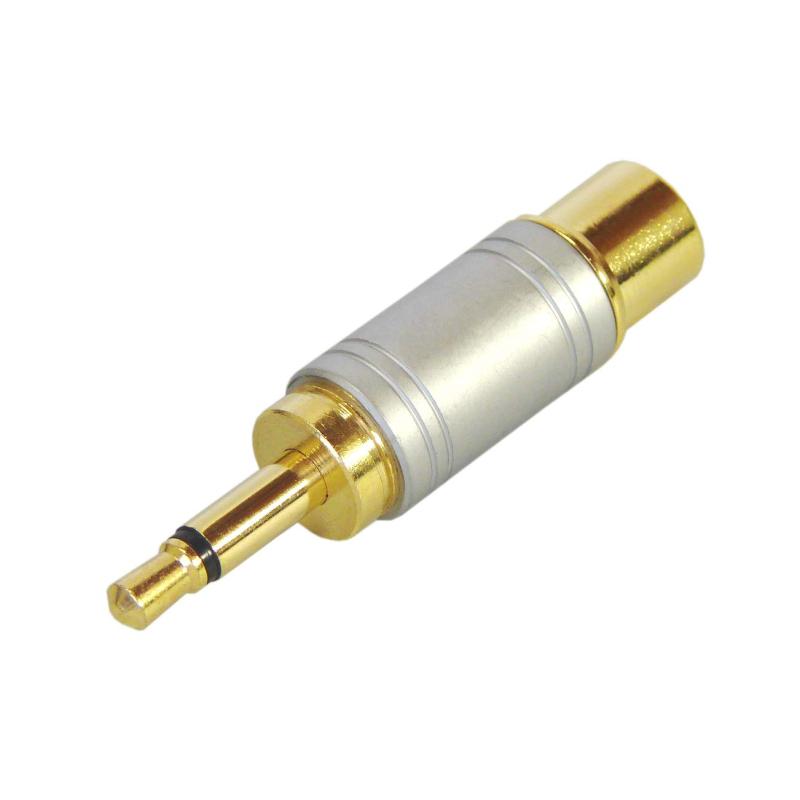 [フジパーツ] ピンプラグ（RCA）をと3.5mm ミニプラグ に変換変換プラグ AD-624金メッキプラグピン（RCA）プラグをモノラルミニプラグに変換しますピン（RCA）ジャック（メス）→3．5mmモノラルミニプラグ（オス）