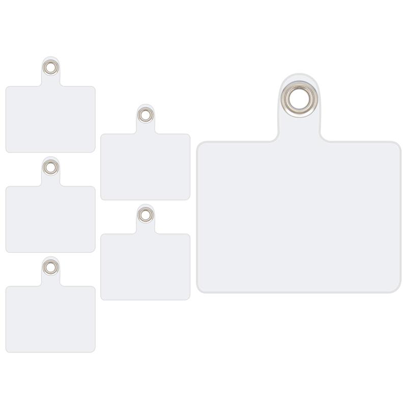 6パック携帯電話ストラップテザー、ユニバーサルPVCリストフォンストラップ電話ストラップテザータブ、ほとんどのスマートフォンと互換性のある金属リング付き（とうめい）【粘着シールなしストラップホルダー】ストラップホルダーが6枚付属しており、優...