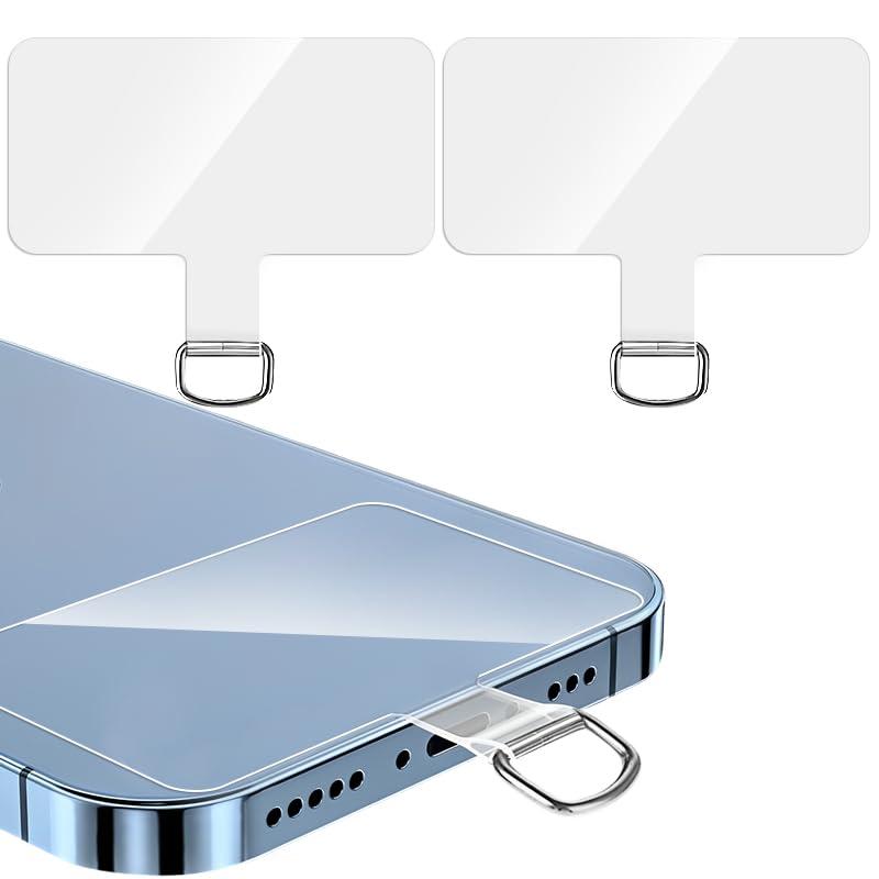 [] ストラップホルダー スマホ ストラップホール 透明パッチ ネックストラップ 外付け 落下防止 首掛け 斜めがけ 肩掛け 首かけ ショルダー 肩かけ 携帯ストラップ iphone android スマホア【粘着シールなしストラップホルダ...