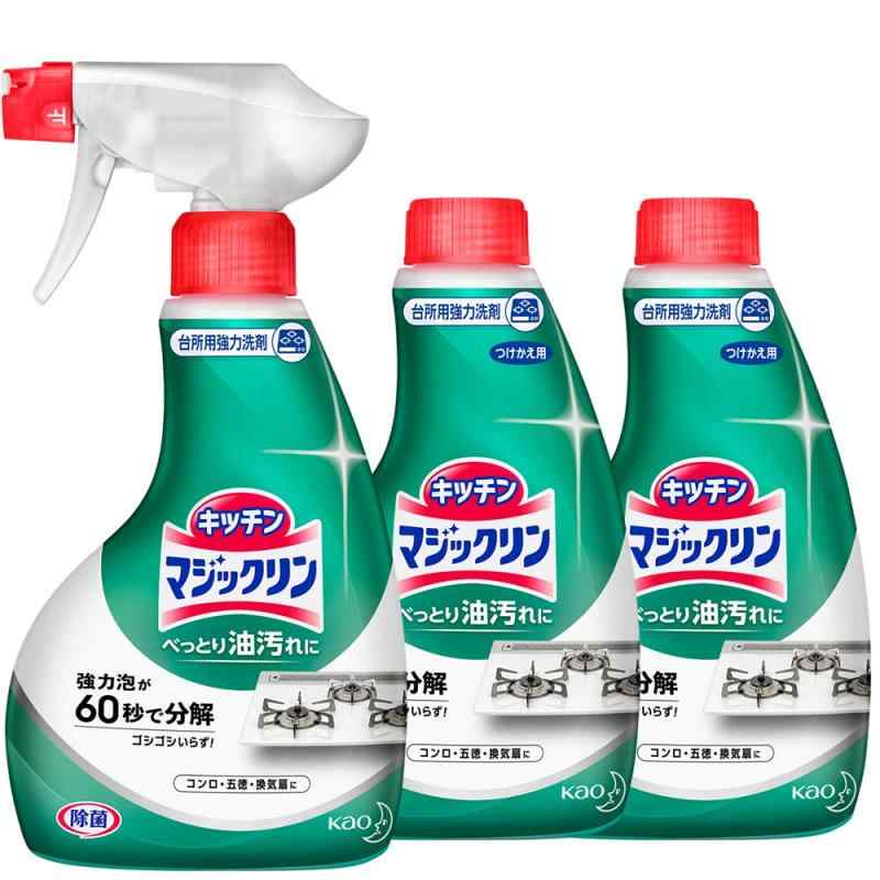 【まとめ買い】マジックリン ハンディスプレー 本体+付替え×2個商品サイズ(幅×奥行×高さ):30×5.7×20.6内容量:1200mlこびりつき油も泡が浮かせて分解スプレーするだけで拭きすじスパッ場所をとらないコンパクトサイズのスプレータ...