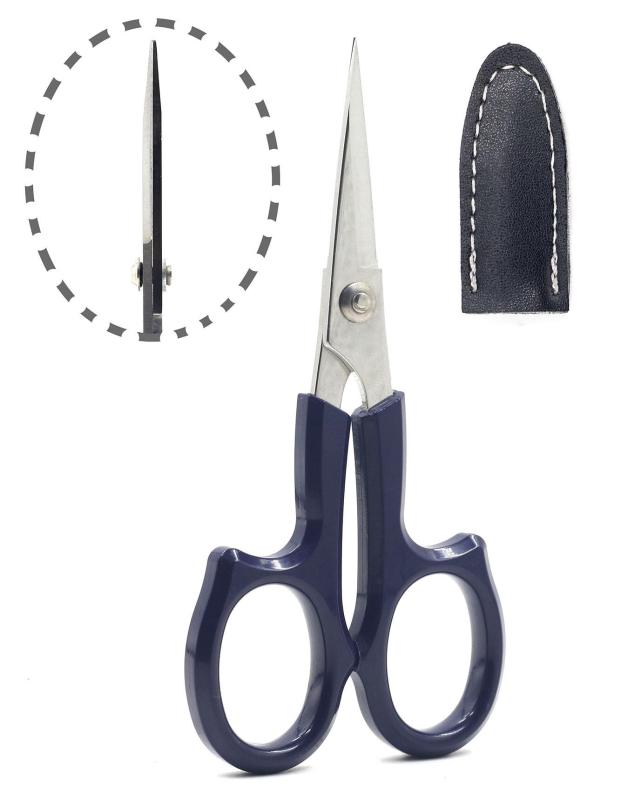 カットワークはさみ ハサミ 130mm 左右兼用 切れ味鋭い 手芸 洋裁 つまみ細工 糸切り 刺繍 パッチワーク 布切り コンパクト