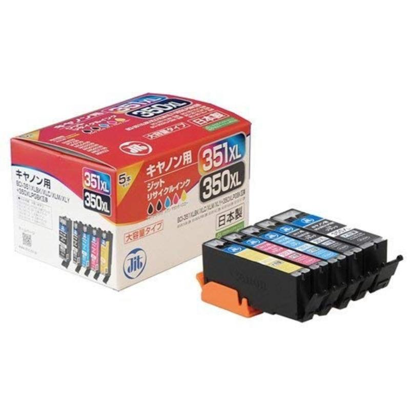 サンワサプライ リサイクルインクカートリッジ BCI-351XL+350XL/5MP対応 JIT-C3503515PXL BCI-351XL+350XL/5MP対応 再生インクカートリッジ【対応カートリッジ】: BCI-351XL+350X...