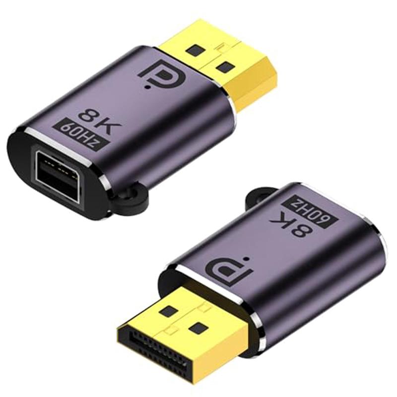 8 K Mini DisplayportからDisplayport拡張アダプタへ、DisplayportオスからMini Displayportメスへの変換アダプタ双方向転送Mini DPDP 1.4変換アダプタ8k@60hz/4k@144...