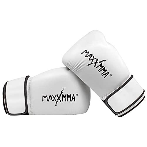 ボクシンググローブ パンチンググローブ 通気性 キックボクシング 総合 格闘技 パンチンググローブ サンドバッグ MMA トレーニンググローブ (8oz, ホワイト)【プレミアムPU使用】長持ちで耐久性に優れたプレミアムPUを使用【多用途】...