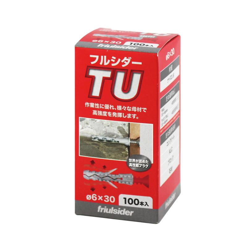 フルシダーTU ナイロンプラグ 6×30(100本入)原産国:イタリア最大引張強度(kN):ねじ径 4.5, コンクリート 3.30/ALC 0.94
