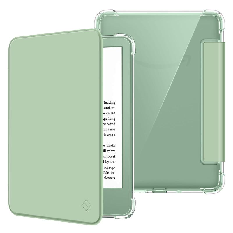 for Kindle 第11世代 クリアケース 2024/2022年発売 Newモデル 6インチ用ケース 保護カバー 透明バックカバー 軽量 薄型 オートスリープ機能付き(グリーン)【対応機種】 Kindle (第11世代) - 2024年...
