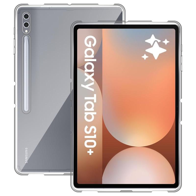 For Galaxy Tab S10 Plus ケース クリア TPU素材 耐衝撃 衝撃吸収 全面保護 カメラ保護 薄型 軽量 ソフトカバー 滑り止め 黄ばみ防止 指紋防止 透明 耐久 インストール簡単 Galaxy Tab S10 Plu...
