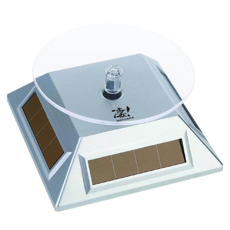 童友社(DOYUSHA) 凄 ソーラーターンテーブル MINI ホビー用ツール シルバー凄シリーズ台座10cm角の小型ターンテーブルソーラーと乾電池の二刀流本体サイズ:100×100×50mm使用電池:単三形アルカリ乾電池 ×1(別売)