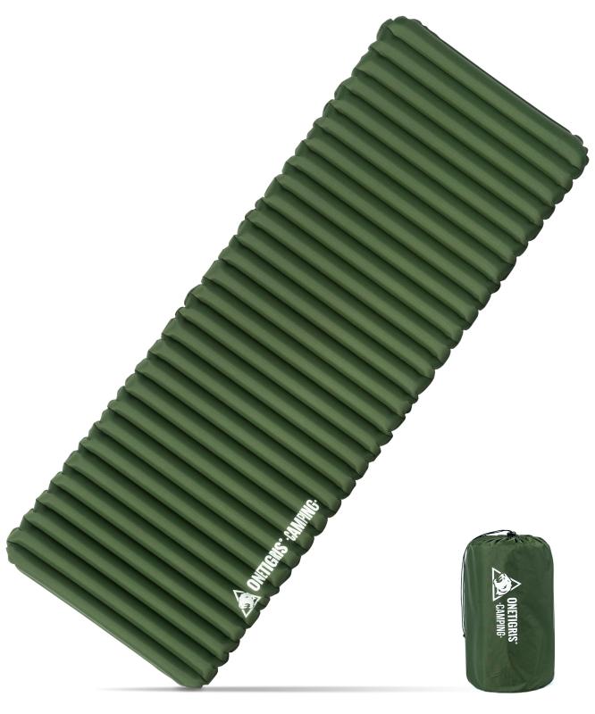 OneTigris JADE エアーマット 【寝心地良い・広いスリーピングエリア】軽量 キャンプ用マット 車中泊 アウトドア ソロキャンプ ツーリング 防水防潮 防災 登山 厚手 折り畳み式 持ち運び便利 【寝心地よい、ゆったりとしたサイズ...