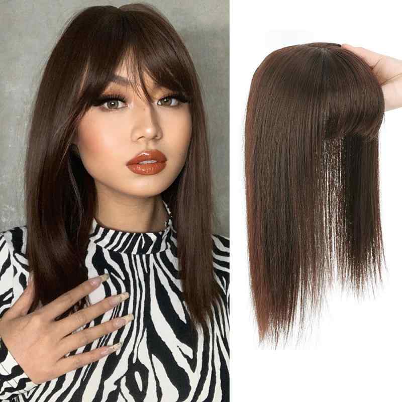 ・ヘア素材: 高温シルク・ヘアスタイル: 部分ウィッグ・長さ: ミディアムロング・対象: 女性・スタイル: ナチュラル・肌色: 全ての肌色・顔型: 全ての顔型・効果: 増毛・カラー: 自然な黒, 黒茶色, ライトブラウン, ダークブラウン,...