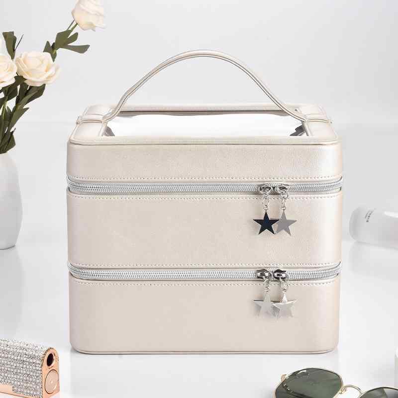 ・カテゴリ: 首飾箱・素材: ABS樹脂・スタイル: 韓国風・柄: 無地・カラー: 珠光色・サイズ: 24×20×20cm・用途: アクセサリー収納・対象: 結婚式、旅行記念、従業員福利厚生