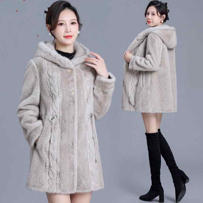 ・主な生地の組成: ミンク ・生地の組成2: ミンク ・フィット: スリム ・着丈: ロング(100cm以上) ・襟のタイプ: フード付き ・袖丈: 長袖 ・加工: ボタン、無地 ・色: ライトグレー、アプリコット ・サイズ: XL, 2X...