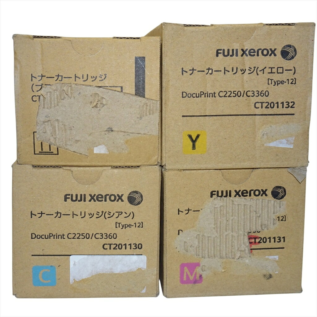 富士フイルム（旧 富士ゼロックス）純正トナーカートリッジ 4色セットです。【セット内容】CT201129 ブラック ×1本CT201130 シアン ×1本CT201131 マゼンタ ×1本CT201132 イエロー ×1本※販売数量1につき...