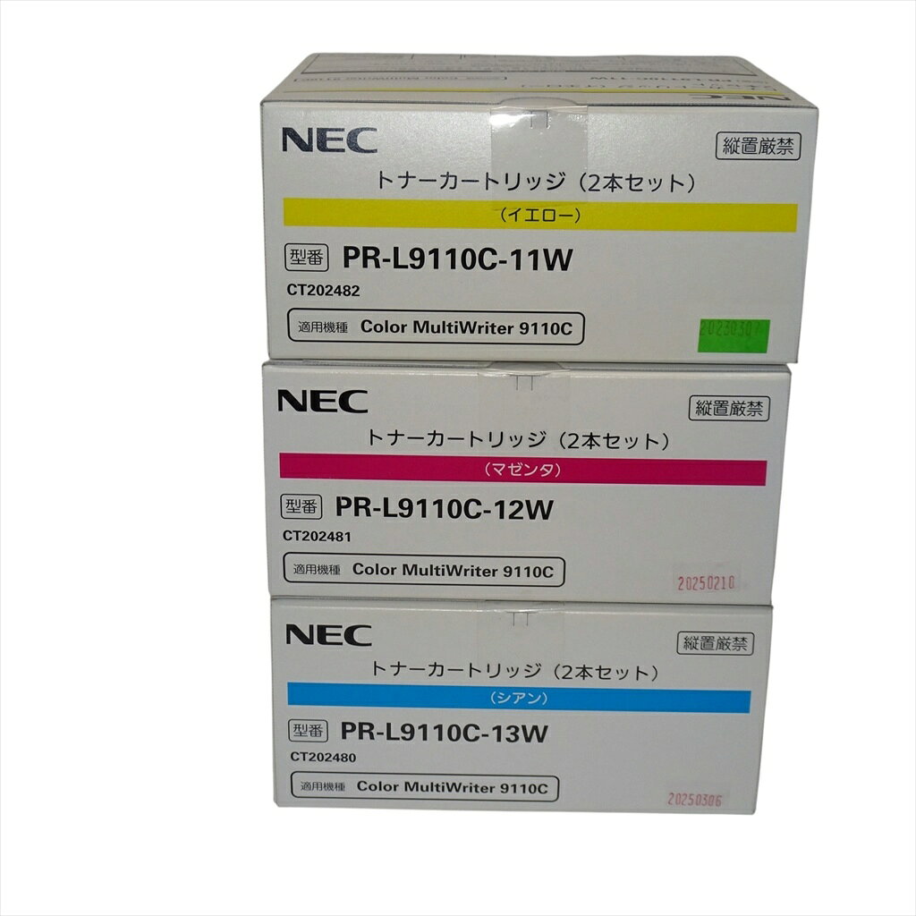 商品情報 3色セット 純正 NEC トナーカートリッジ PR-L9110C-11W/PR-L9110C-12W/PR-L9110C-13W Color MultiWriter 9110C用 9894です。 商品内容・PR-L9110C-11...