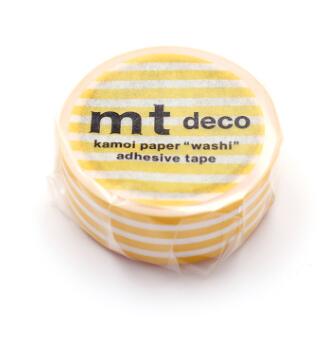リズミカルで心がウキウキ楽しくなる パターンが魅力のDECOシリーズ。 今回もポップでときめく色、柄が勢ぞろい。 新しいデザインです！マスキングテープ［幅15mm&times;7m]