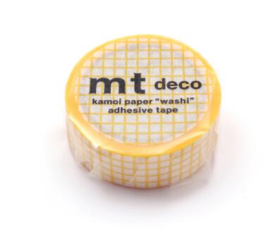 リズミカルで心がウキウキ楽しくなる パターンが魅力のDECOシリーズ。 今回もポップでときめく色、柄が勢ぞろい。 新しいデザインです！マスキングテープ［幅15mm&times;7m]