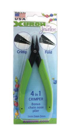 ビーズアクセサリー制作に欠かせない、かしめ専用の多機能プライヤー。 1mm・2mm・3mmのクリンプチューブ（つぶし玉）に対応し、圧着・折り成形・微調整がこれ1本で可能です。 先端はチェーンノーズ仕様で、繊細な作業やマイクロサイズのパーツに...