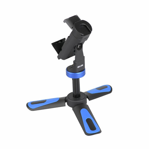 スマホを直接取り付けできる、小型三脚。 収納時はコンパクトな1本の棒状にたためます。 スマホホルダー部分は、向きを変えること（首振り）が可能。 横位置・縦位置にも両対応。 さらに36°ティルトします。 センターポールが90mm伸縮し、自撮り...