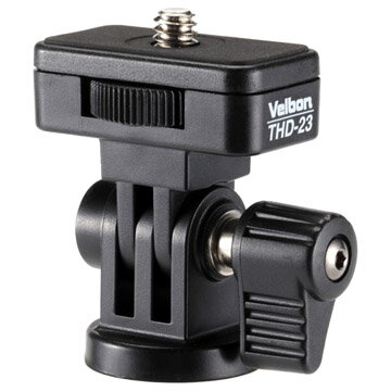 ■カメラ台 : 34×17mm ■高さ : 45mm ■底面径 : 24mm ■質量 : 32g ■推奨積載質量 : 0.5kg ■三脚取付ネジ穴 : UNC1/4（細ネジ）※穴深さ5mm ■タイプ : ティルト雲台 ■カメラネジ : UN...