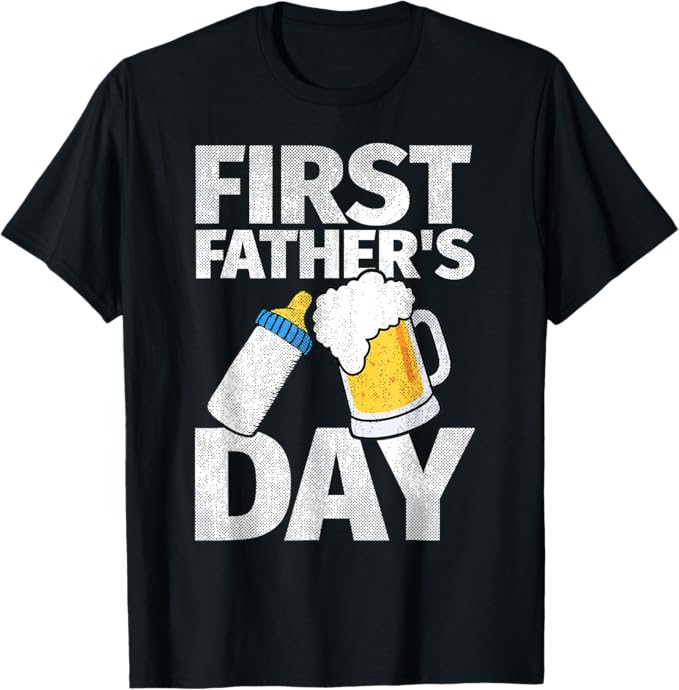 メーカー希望小売価格はメーカーサイトに基づいて掲載していますFIRST FATHER'S DAY 最初の父の日 面白いテキスト 面白い tシャツ 陽気なジョーク素材、笑いのある面白いテキスト、ジョーク、面白い言葉 Tシャツ 男女兼用 Tシャ...