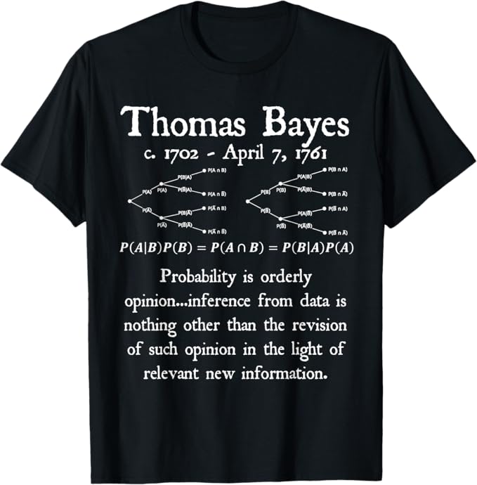 商品情報素材/材質綿100%Bayes 定理論 確率統計 算数教師 Tシャツ 男女兼用 Tシャツ メンズ 半袖 半袖Tシャツ 春服 夏 （背面印刷可?備考必須） 男性、女性、物理学の先生、数学の教師、数学のオタク、休日や特別な機会のオタクへ...