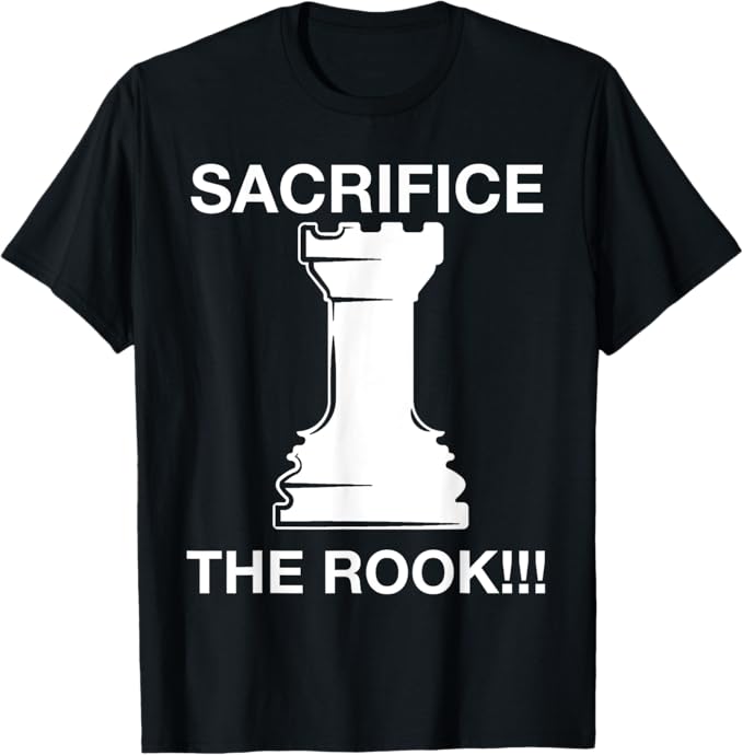 メーカー希望小売価格はメーカーサイトに基づいて掲載しています面白い チェスプレイヤー チェス Sacrifice the Rook Meme オンラインゲーム Tシャツ 男女兼用 Tシャツ メンズ 半袖 半袖Tシャツ 春服 夏 （背面印刷可...