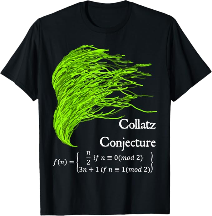 メーカー希望小売価格はメーカーサイトに基づいて掲載していますCollatz Conjecture 3n+1 グリーン 海藻数学教師 Tシャツ 男女兼用 Tシャツ メンズ 半袖 半袖Tシャツ 春服 夏 （背面印刷可?備考必須） 男性、女性、数...