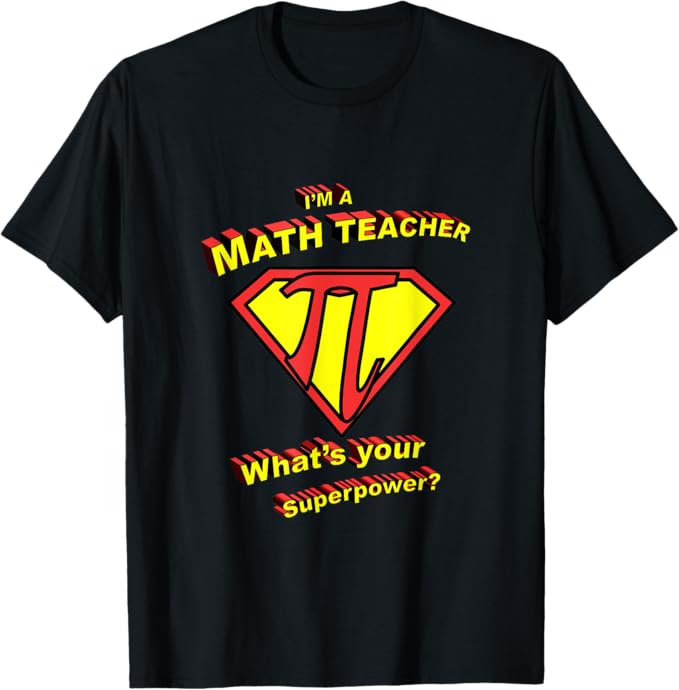 メーカー希望小売価格はメーカーサイトに基づいて掲載していますI teach Math What's your power Math Teacher Pi Tシャツ 男女兼用 Tシャツ メンズ 半袖 半袖Tシャツ 春服 夏 （背面印刷可?備考...