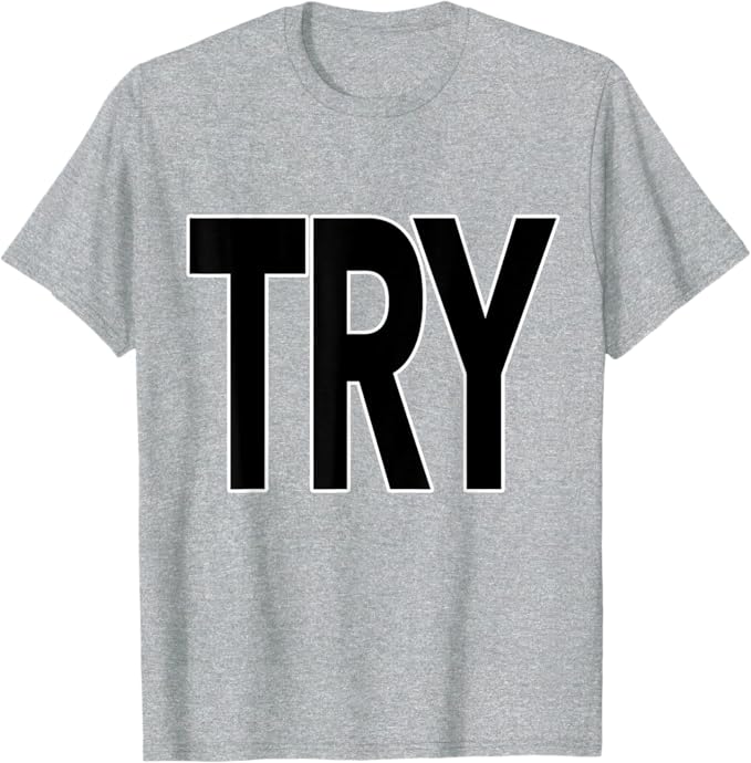 メーカー希望小売価格はメーカーサイトに基づいて掲載していますTRY トライ 挑戦【英語 メッセージ】シンプル 大きな文字 言葉 主張 かっこいい Tシャツ 男女兼用 Tシャツ メンズ 半袖 半袖Tシャツ 春服 夏 （背面印刷可?備考必須） ...