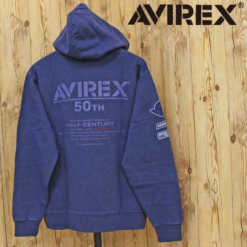 《50th Anniversary》FADE WASH ZIP UP PARKA / 50周年 フェイドウォッシュ ジップアップ パーカー / AVIREX / アヴィレックス 【商品詳細】 ジップアップパーカー AVIREX 50thのグ...