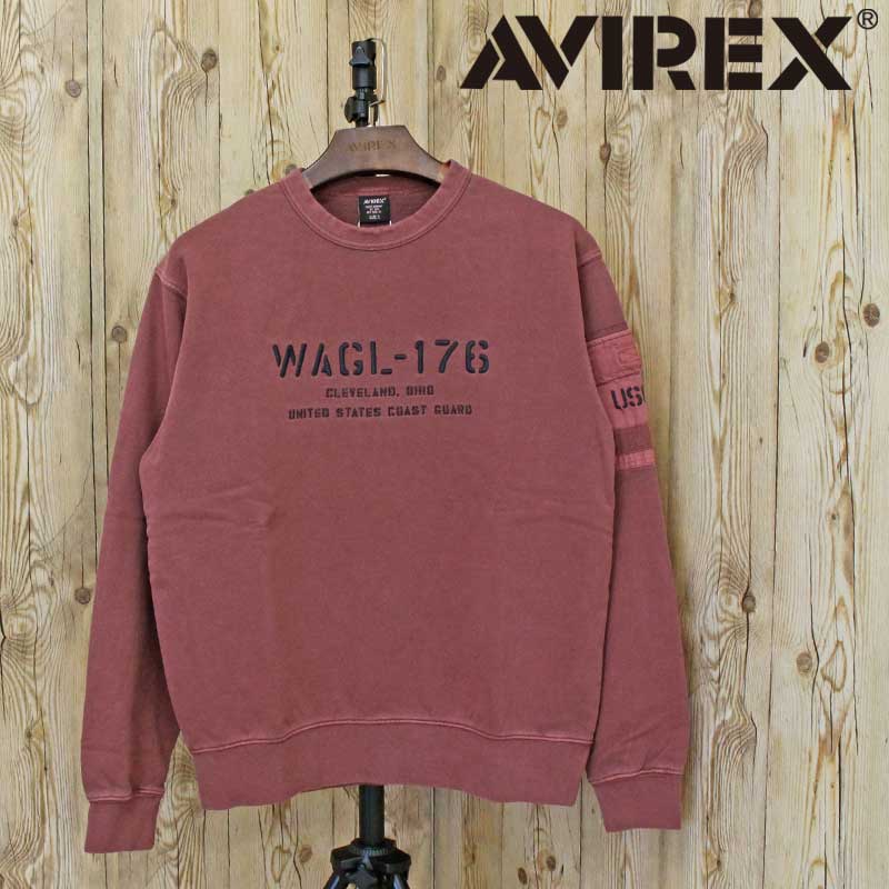 FADED MIL.POCKET CREWNECK SWEAT / フェイド ミリタリーポケット クルーネックスウェット / AVIREX / アヴィレックス 中肉の裏毛素材を採用し、製品染めと洗いにより独特なフェード感を表現したスウェット...
