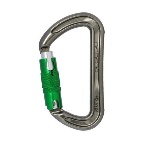 強度32kN、ゲートオープン強度12kNのD型ロッキングカラビナ。i-Beam構造により捩じれに強く、軽量化も実現しています。サイズ：65×114mm重量：79g強度：縦 32kN、横 12kN、ゲートオープン 12kNゲートオープン：18...