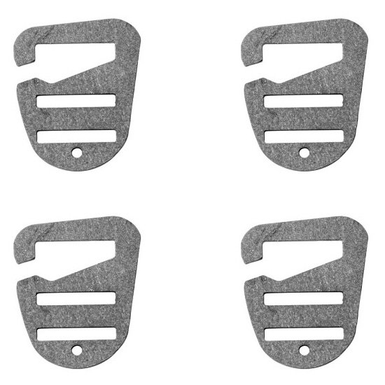 15mmテープ用フック 。フラットなので、ひっくり返せば右手左手問わず使用可能。絶妙なアジャスト感を追求しています。サイズ：30×25mm質量：3g（1個当たり）素材：純チタン（国内製造）生産国：日本 SKU: en-eca082 &nbs...