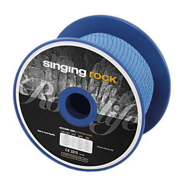 ※北海道・沖縄へは発送できません、ご注文はキャンセルになります。 シンギングロック社製アクセサリーコード。強度に優れ、ハンドリングの良いロープです。直径：4mm長さ：100m破壊強度：3.2kN重量：12.6g/m規格：CE1019・EN5...