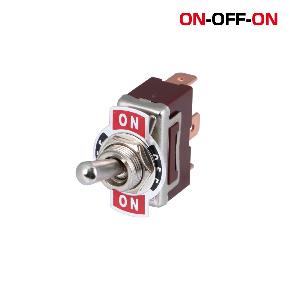 【商品コード：591213】JET INOUE/ジェットイノウエ製品になります。在庫/納期につきましてはお気軽にお問い合わせ下さい。ツマミの長さが使いやすい17mmのトグルスイッチです。ON/OFF/ONタイプ、2系統の電装品が切り替え使用...