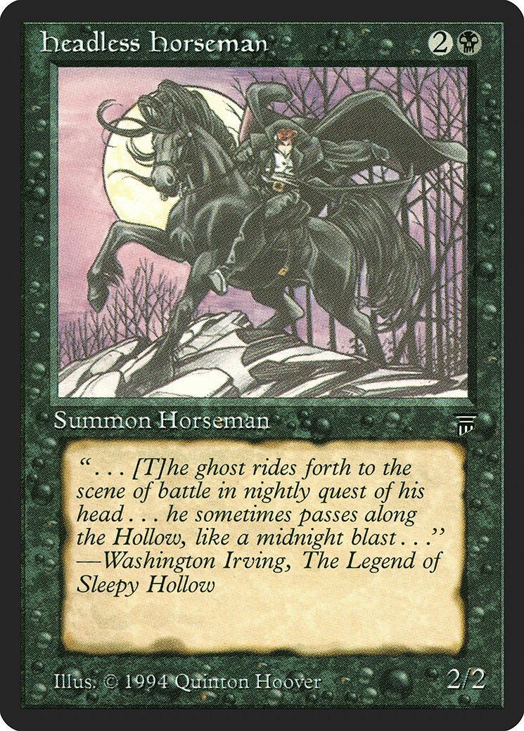 商品説明 ふりがな 年号なし Headless Horseman 言語 英語 収録パック レジェンド(LEG) 型番 LEG-102 レアリティ コモン カード種別 マナコスト (黒) タイプ クリーチャー - ゾンビ(Zombie)・騎士...