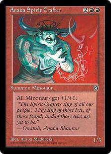 商品説明 ふりがな Anaba Spirit Crafter 言語 英語 収録パック ホームランド（HML） 型番 HML-67 レアリティ アンコモン カード種別 マナコスト (赤)(赤) タイプ クリーチャー - ミノタウルス(Mino...