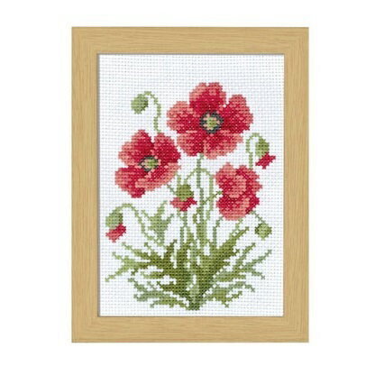 壁掛け・スタンド兼用木製フレームつき●キット内容：25番刺繍糸(綿)、刺繍布(綿)、クロスステッチ針、図案付説明書、木製フレーム●難易度：B(初〜中級者向)●出来上がりサイズ　額外径:約15cm×20cm、額内径：約11.6cm×16.6c...