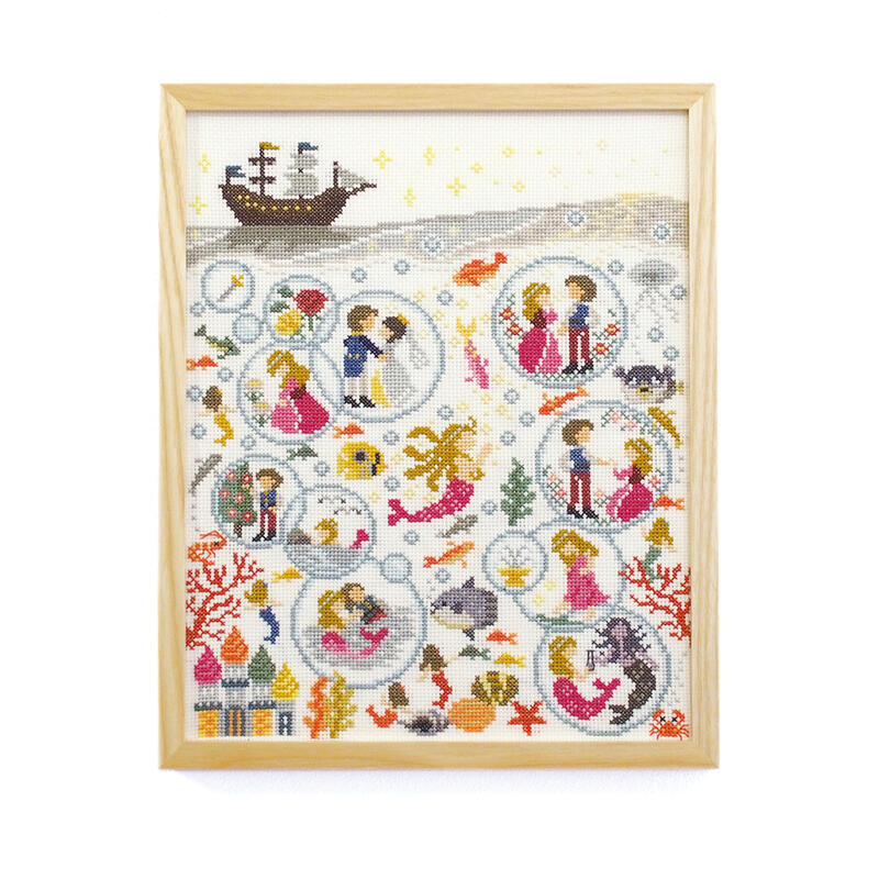 ※現在メーカー欠品中、10月上旬～中旬予定 ●キット内容：25番刺繍糸(綿)、ししゅう布(綿)、クロスステッチ針、カラー図案付説明書 ●難易度：A(上級者向) ●製作時間の目安：30時間以上 ●デザイン：Nitka ●出来上がり(額内径)サ...