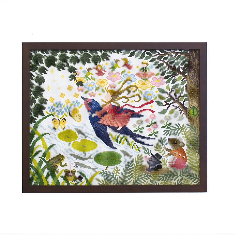 ※メーカー欠品中、2024年2月中旬～下旬予定 ●キット内容：25番刺繍糸(綿)、ししゅう布(綿)、クロスステッチ針、カラー図案付説明書 ●難易度：A(上級者向) ●製作時間の目安：30時間以上 ●デザイン：Nitka ●出来上がり(額内径...