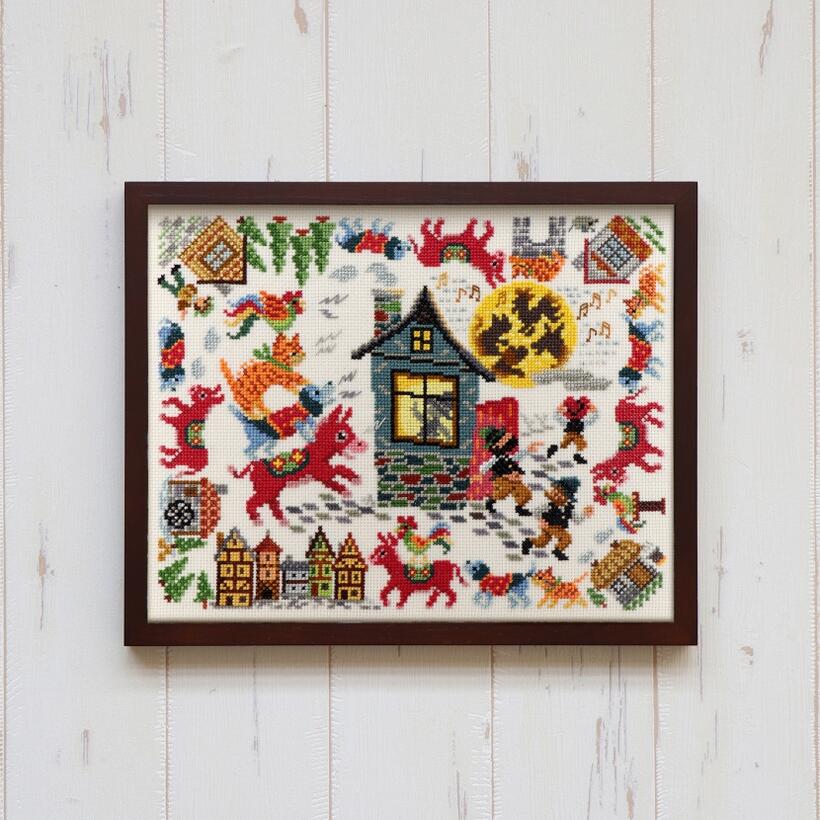 新発売！5月下旬～6月上旬予定 ●キット内容：25番刺繍糸(綿)、ししゅう布(綿)、クロスステッチ針、カラー図案付説明書 ●難易度：A(上級者向) ●製作時間の目安：30時間以上 ●デザイン：Nitka ●出来上がり(額内径)サイズ:約23...