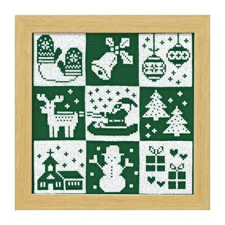 クロスステッチでいろどる、かわいい・楽しい・クリスマス。・白1色でししゅうをするので、糸かえをする必要がなく、スムーズにお作りいただけます。・No.8300インディアンクロスのししゅう布を使用した完成度の高い作品をお楽しみいただけます。●キ...