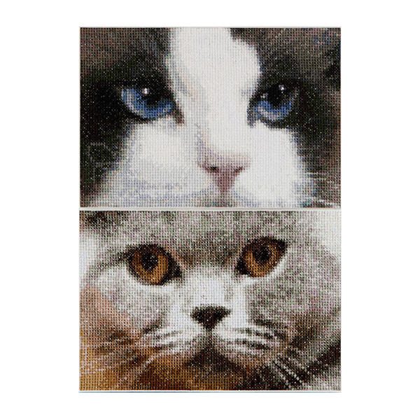 【はじめにご覧ください】→輸入(取り寄せ)刺繍キットの納期について※本商品1個で、写真の2柄の作品を作ることができます。○サイズ：(各)17×12cm (刺繍部分だけでなく、余白を含んだサイズになります。)○キット内容：16カウント(1cm...