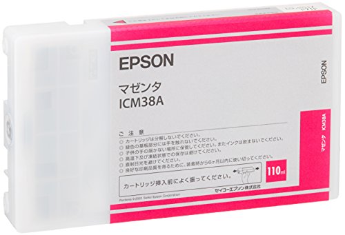 セイコーエプソン インクカートリッジ マゼンタ 110ml ICM38A・品番：ICM38Aブランド: エプソンメーカー: エプソン型番: ICM38AJAN: 4548056783288・中古品のため使用に影響ない程度の使用感・経年劣化（...