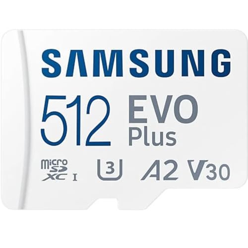 Samsung (サムスン) Evo Plus (エボブラス) microSD SDXC U3 Class 10 A2 メモリーカード 130MB/秒 SDアダプター付き 2021年 (512GB)・素早くスムーズかつ容易に大きなタスクを処...