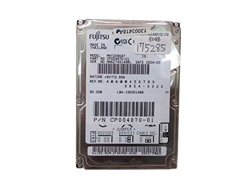 富士通 【中古HDD】2.5インチ内蔵HDD 80GB MHT2080AT IDE/ATA100 (9.5mm/4200rpm/2MB)《データ消去＆フォーマット済み》ブランド: 富士通メーカー: 富士通型番: MHT2080AT・中古品の...