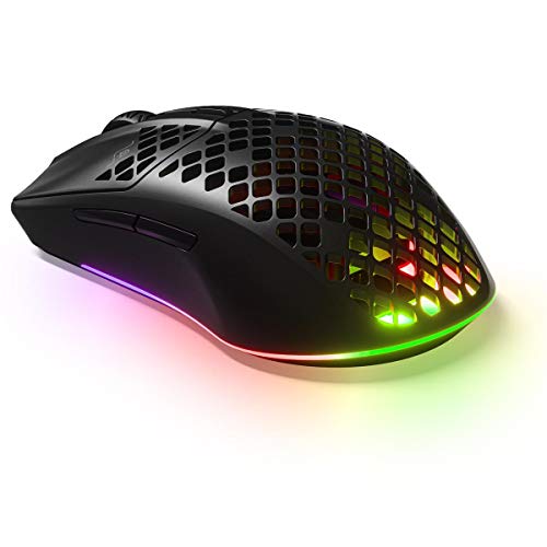 Steelseries Aerox 3 Wireless ゲーミングマウス 無線 超軽量66g Bluetooth 2.4GHz Quantum2.0ワイヤレス バッテリー200時間以上 RGB 国内未販売・USB-Cコネクタでの接続・Wi...