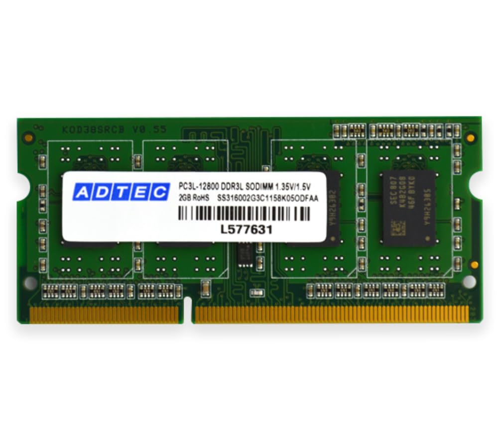 アドテック DDR3-1600/PC3-12800 SO-DIMM 4GB×2枚組 省電力 ADS12800N-H4GW・JEDEC規格準拠・DDR3-1600を搭載し、最大12.8GB/sのデータ転送レートを実現・高品質、高信頼性の6年保...