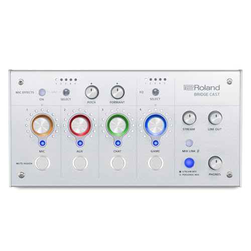 ローランド Roland BRIDGE CAST/ゲーミングDACアンプ/オーディオインターフェース/配信/ゲーミングミキサー/オーディオミキサー/Mac/Windows/ブリッジキャスト/アイスホワイト/Ice White・ゲームやゲーム...