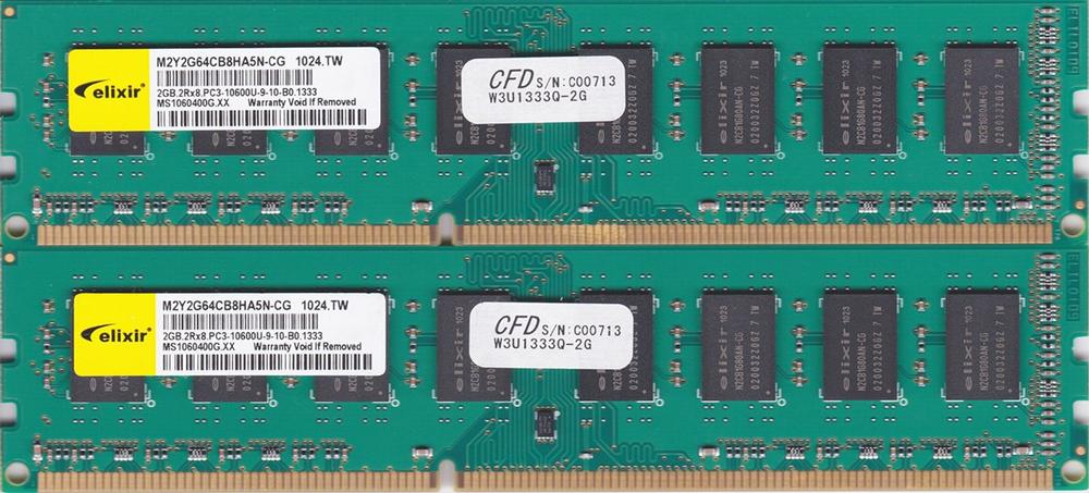 シー・エフ・デー販売 メモリ デスクトップ 240pin PC3-10600(DDR3-1333) DDR3 4GB(2GB x 2枚組) W3U1333Q-2G・仕様:PC3-10600 (DDR3-1333) DDR3 SDRAM PC...